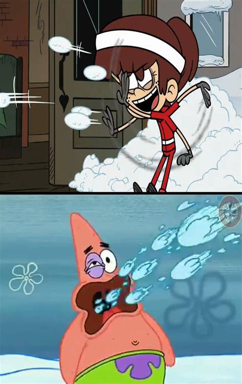 Lljr Throwing Snowballs In Pss Mouth By Mrtoonlover83 On Deviantart