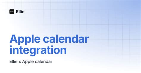 Apple Calendar Integration Ellie