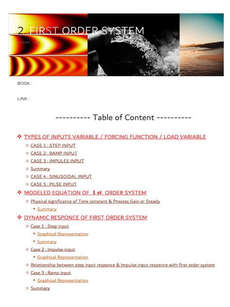 First Order System By Kenil Jagani Pdf