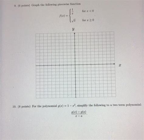 solved 9 6 points graph the following piecewise function