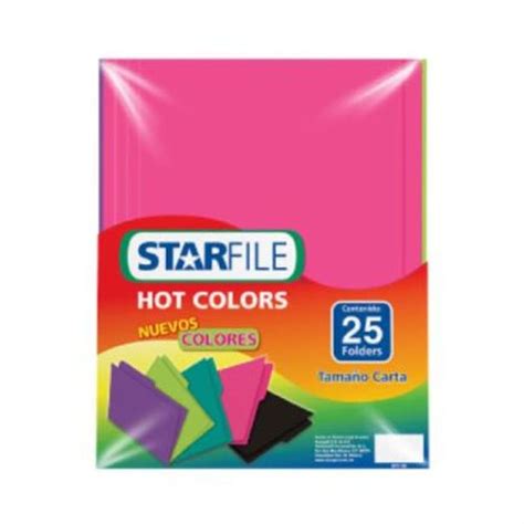 Folder Starfile Hot Colors Carta Color Arcoiris Cromático C 25 Pzas