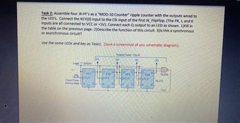 Solved Task 1 Connect The Key 0 Input To The Clk Input Of