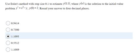 solved use euler s method with step size 0 1 ﻿to estimate