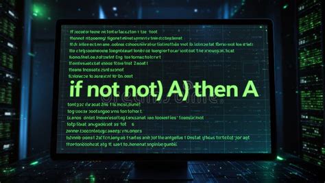 Exploring Coding Logic Within A Virtual Environment At Night Stock Illustration Illustration