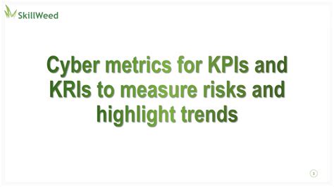 Cyber Metrics For Kpis And Kris To Measure Risks And Highlight Trends