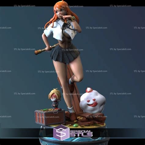 Nami And Mini Sanji 3d Print Model