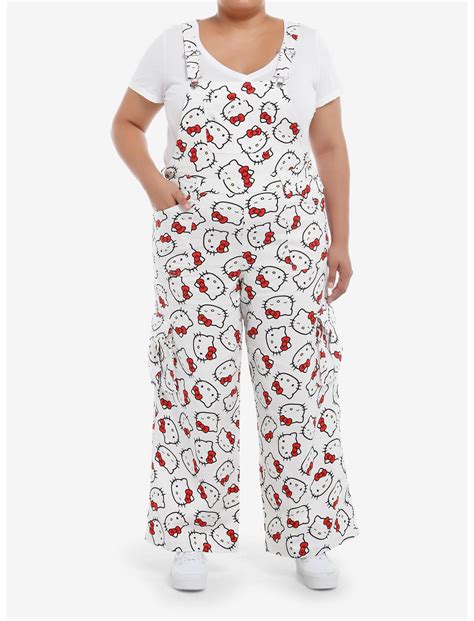 Hello Kitty Allover Print Overalls Plus Size Her Universe