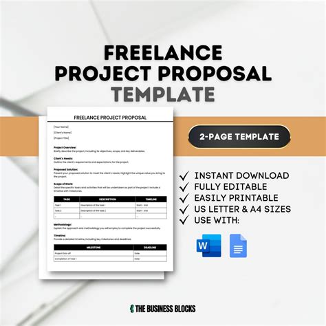 Freelance Project Proposal Template Professional Bid Format Digital