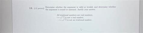 Solved Determine Whether The Argument Is Valid Or Invalid