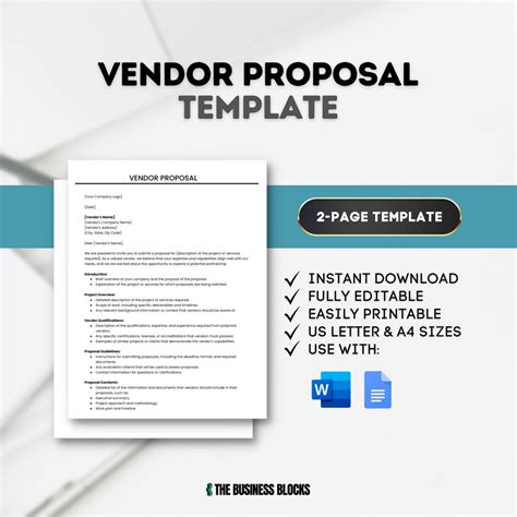Vendor Proposal Template Vendor Proposal Format Supplier Proposal Template Vendor Partnership