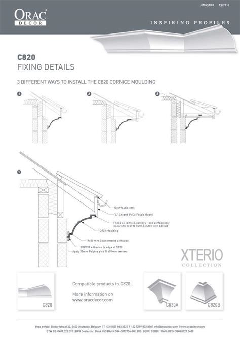Fixing Details For Cornice Mouldings Exterior Cornice Moulding