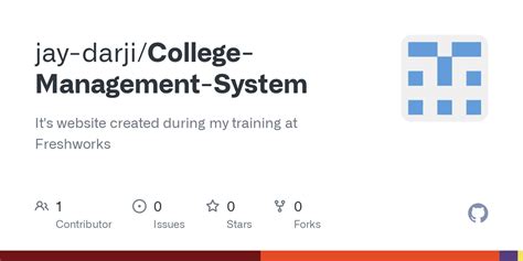 github jay darji college management system it s website created