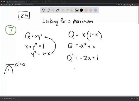 maximize q x y 2 where x and y are positive numbers such that x y 2 1