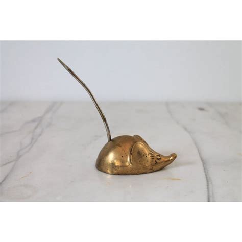 Vintage Solid Brass Mouse Figure Chairish