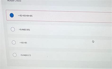Solved Which Formula In Cell C6 Would Continue To Be