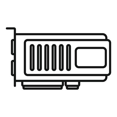 Gpu Board Icon Outline Vector Computer Card 15150473 Vector Art At Vecteezy