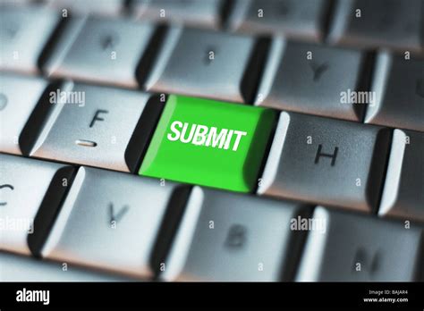 Submit Button On A Computer KeyBoard Stock Photo Alamy