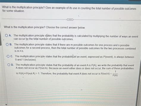 What Is The Multiplication Principle Choose Studyx