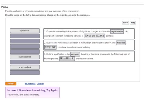 Solved Provide A Definition Of Chromatin Remodeling And