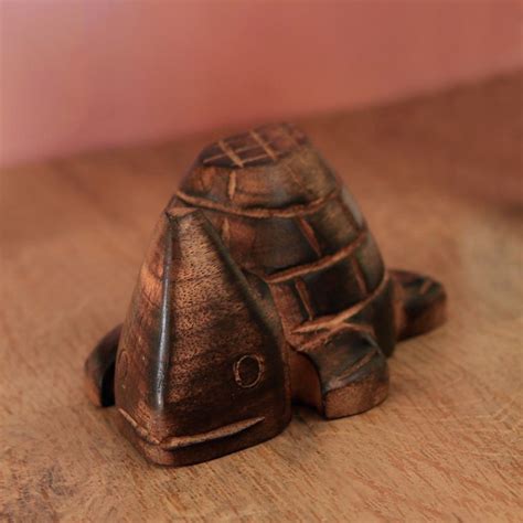 Mango Wood Turtle Shaped Eyeglass Holder Spec Stand Banjara Market