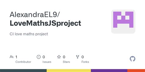 Github Alexandrael9lovemathsjsproject Ci Love Maths Project