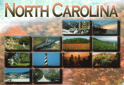 Postcard 2004 North Carolina Four Seasons Splendor Tourist Attractions