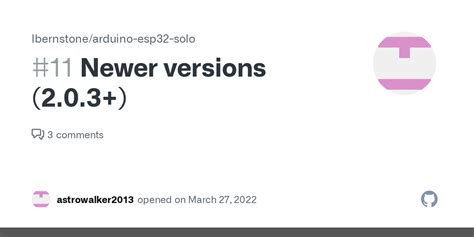 newer versions 2 0 3 · issue 11 · lbernstone arduino esp32 solo