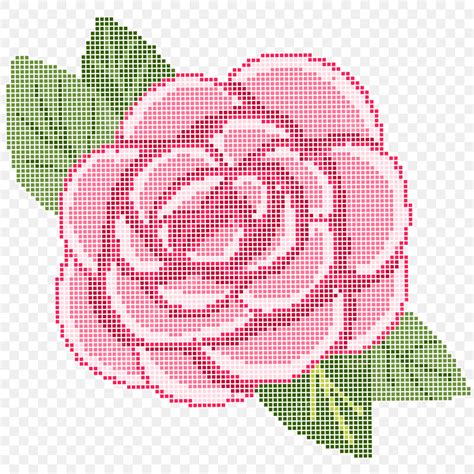 Rose Flower Pixel Art At Maddison Westacott Blog