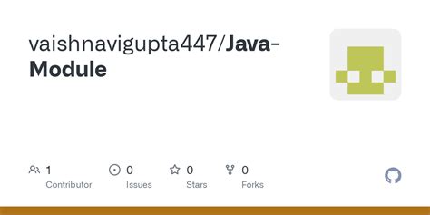 github vaishnavigupta447 java module