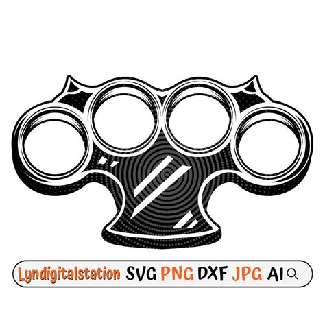 Knuckles Svg Brass Knuckle Clipart Street Fighting Cut File Combat Weapon Stencil Hand