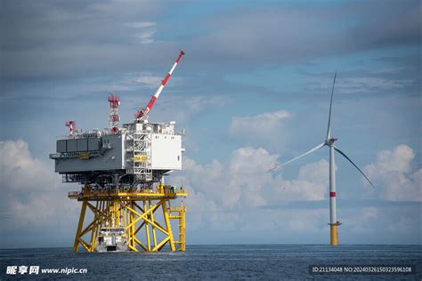 海上升压站摄影图自然风景旅游摄影摄影图库昵图网