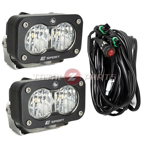 Baja Designs® S2 Sport™ Led Clear Wide Cornering Lights Pair And Wiring