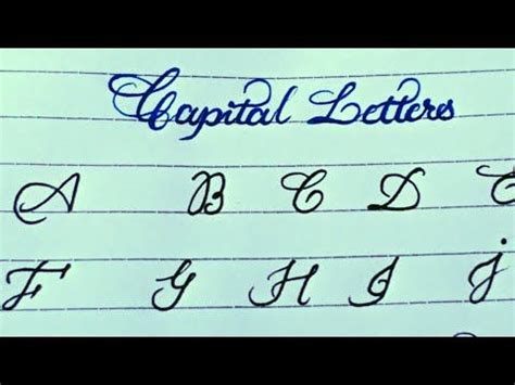 Capital Letters In Cursive Style Cursive Writing Practice For Beginners With Normal Gel Pen