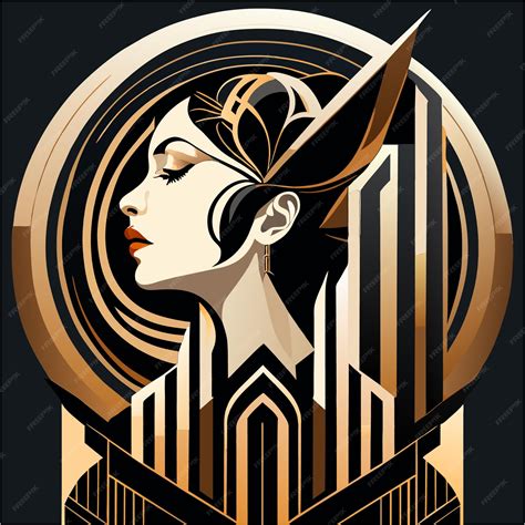 Premium Vector Elegant Woman S Head With Angular Patterns Tattoo
