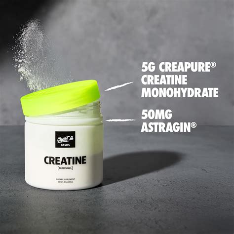 Ghost Basics Creatine Monohydrate Em Pó Suplemento Vegano Para Ganho