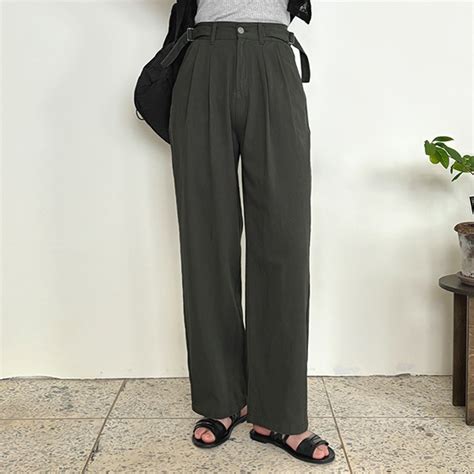 고고싱 오늘출발 여름면바지와이드팬츠 썸머 스트랩코튼pt 투핀턱면바지세미와이드