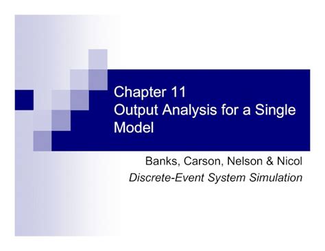PDF Chapter 11 Output Analysis For A Single Modeldmnicol Web Engr Illinois Edu Ece541 Slides
