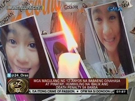 Mga magulang ng 12-anyos na babaeng ginahasa at pinatay, humihiling na ibalik ang death penalty ...
