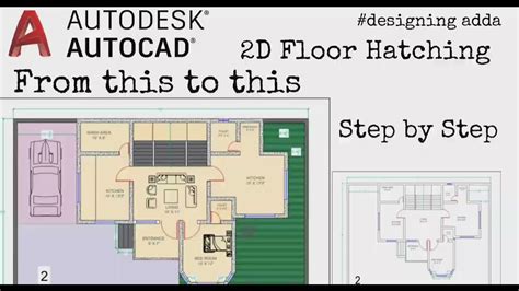 autocad 2d plan hatching step by step autocad complete hatching youtube