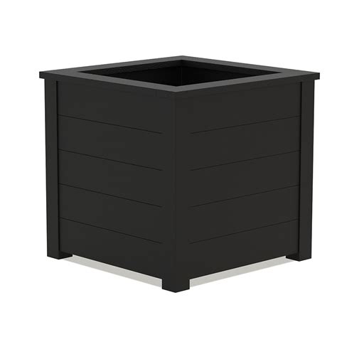 Black Plastic Garden Planter Recycled Plastic