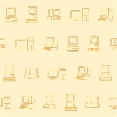 Premium Vector Outline Collection Of Computer Seamless Pattern Vector Illustration For Print