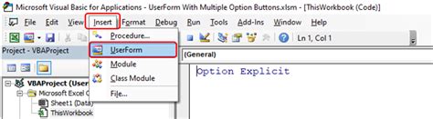Effortlessly Create Dynamic UserForms With Multiple Option Buttons In VBA And Excel Easy
