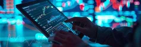 A Person Analyzes Stock Market Data On A Tablet Device With Graphs And Charts Displayed On The