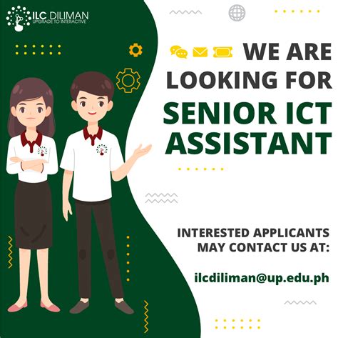 Senior Ict Assistant Position Interactive Learning Center Diliman
