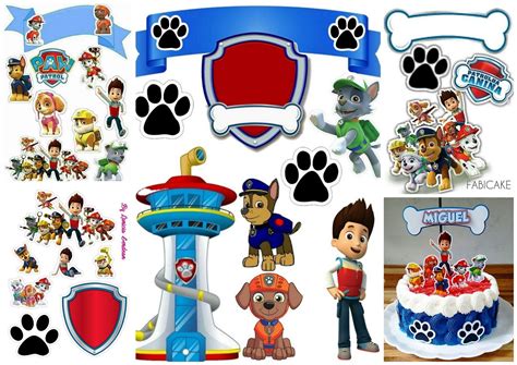 Paw Patrol Birthday Party Free Printable Cake Toppers Oh My Fiesta