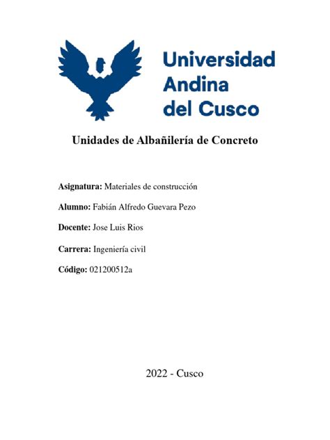 Unidades De Albañilería De Concreto Pdf