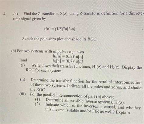 solved a find the z transform x z using z transform