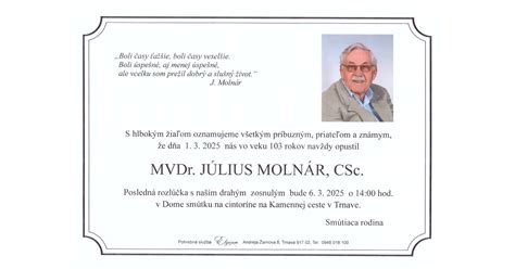 Július Molnár Spomínam