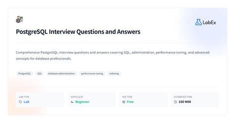 Postgresql Interview Questions And Answers 2025 Labex
