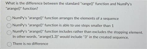 Solved What Is The Difference Between The Standard Range Chegg